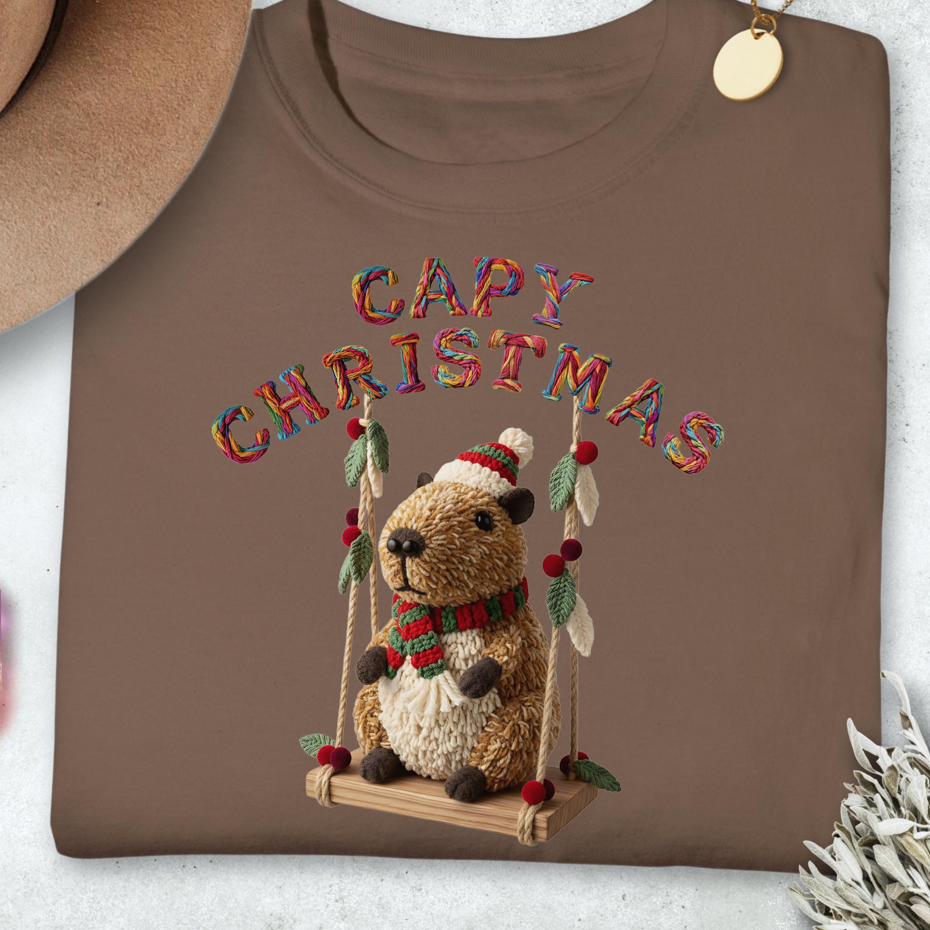 Capy Christmas PNG | Cute Capybara Christmas Clipart | Yarn Crochet ...