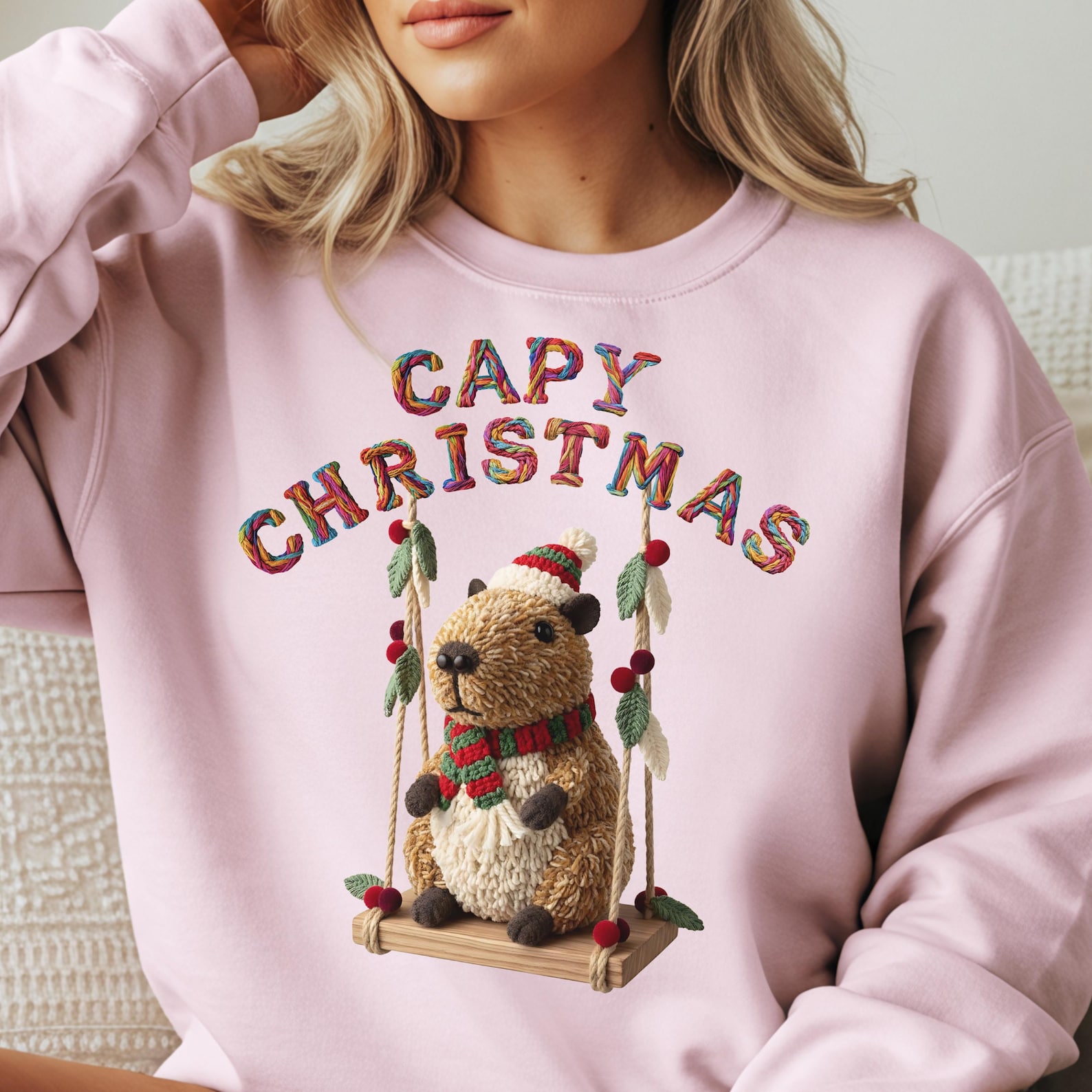 Capy Christmas PNG | Cute Capybara Christmas Clipart | Yarn Crochet ...