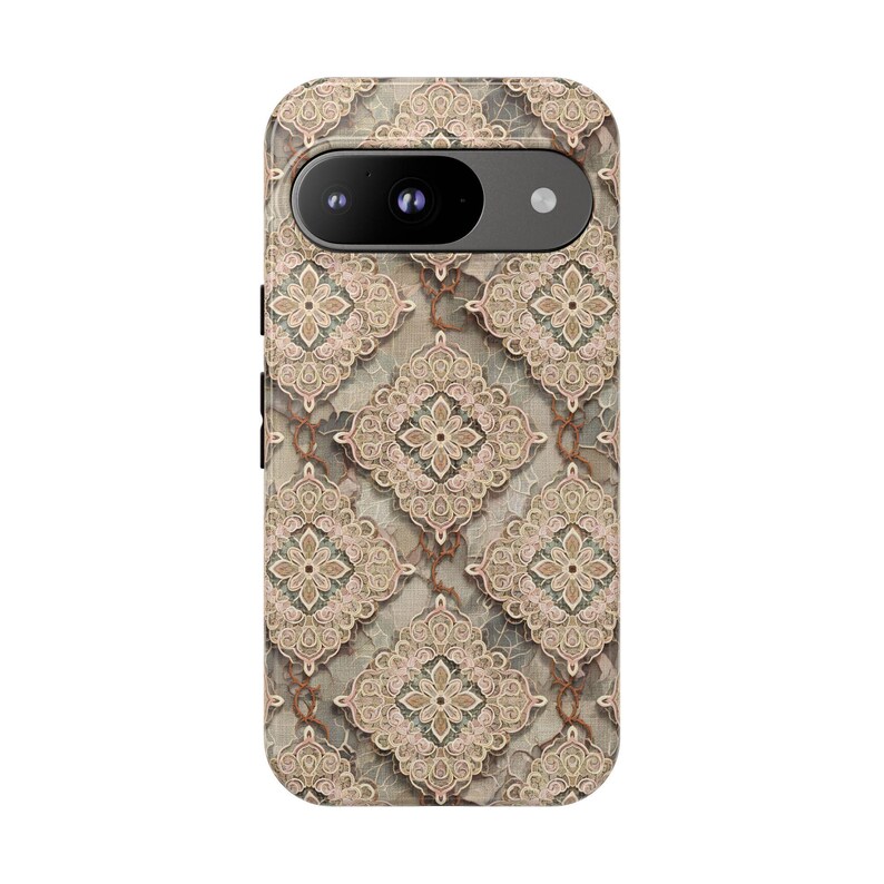 Vintage Gothic Damask Phone Case | Victorian Lace Pattern | Neutral ...