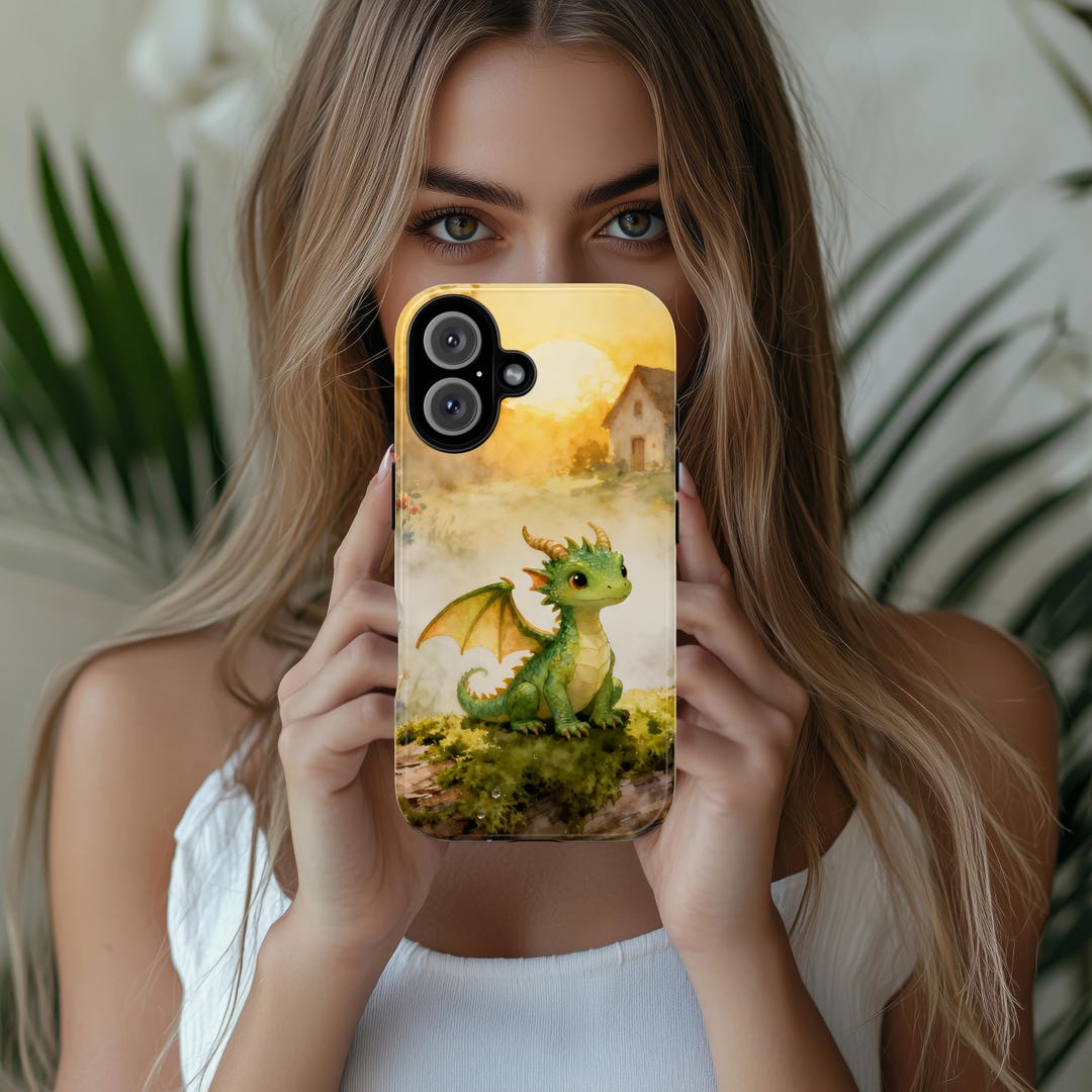 Baby Dragon Illustration Tough Case | Phone Cover, Whimsical Fantasy ...
