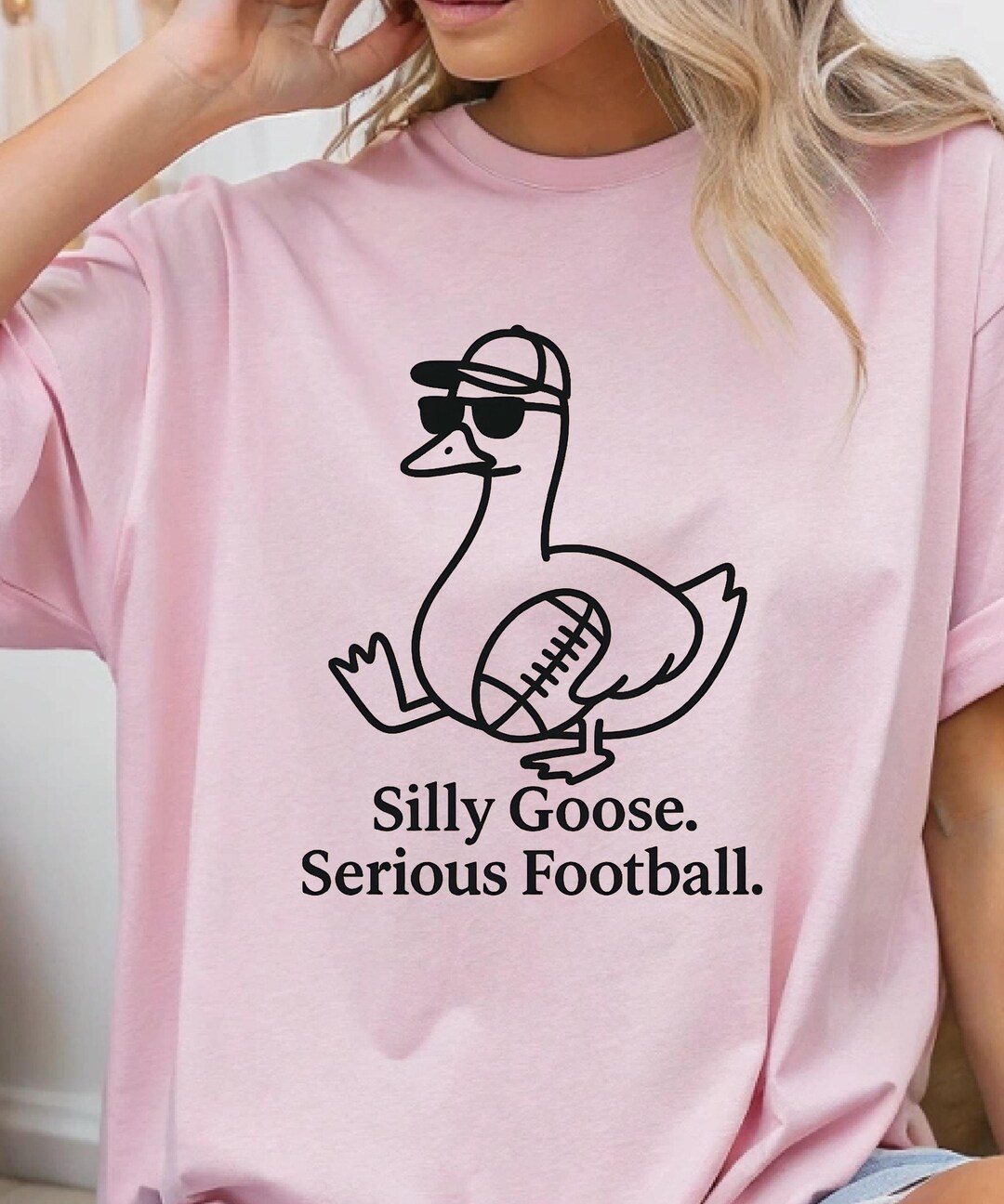 Silly Goose Football PNG – Funny Goose Outline Clipart for Fall, Game ...