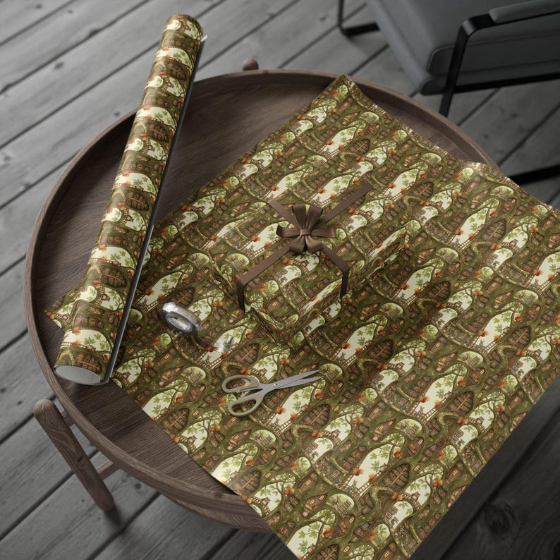 Whimsical Woodland Library Wrapping Paper – Forest Animal Book Tree ...