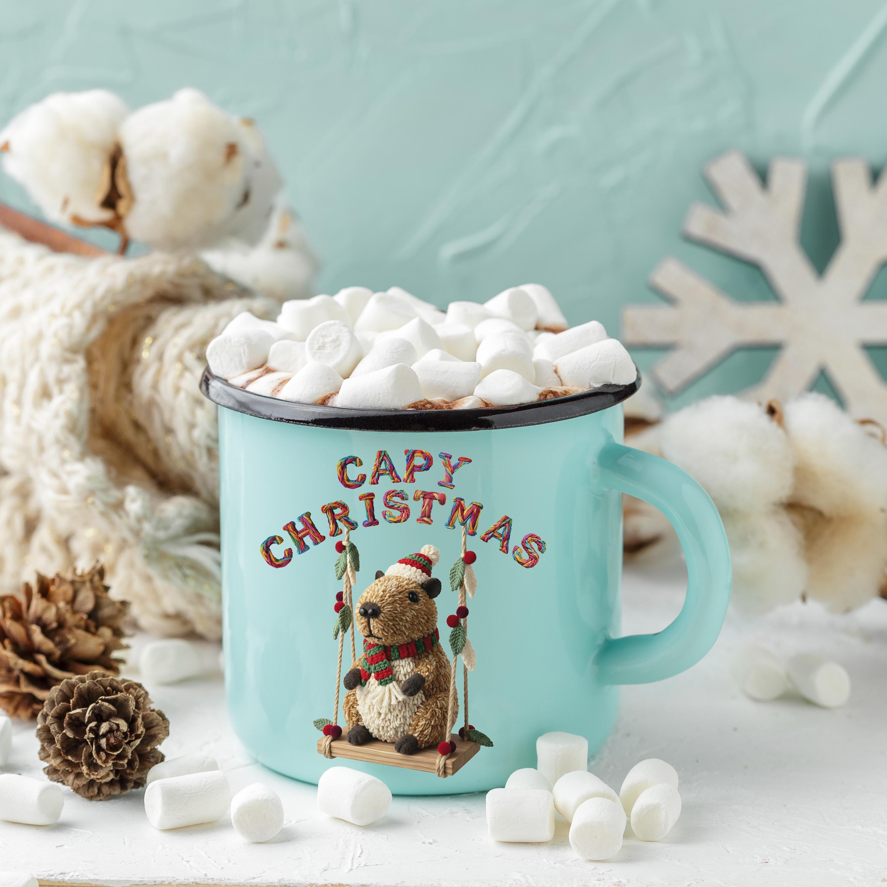 Capy Christmas PNG | Cute Capybara Christmas Clipart | Yarn Crochet ...