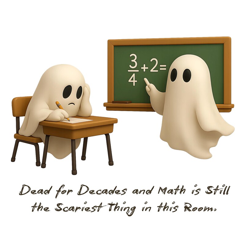 Ghost Math Classroom Clipart – Cute, Funny Halloween Ghosts With ...