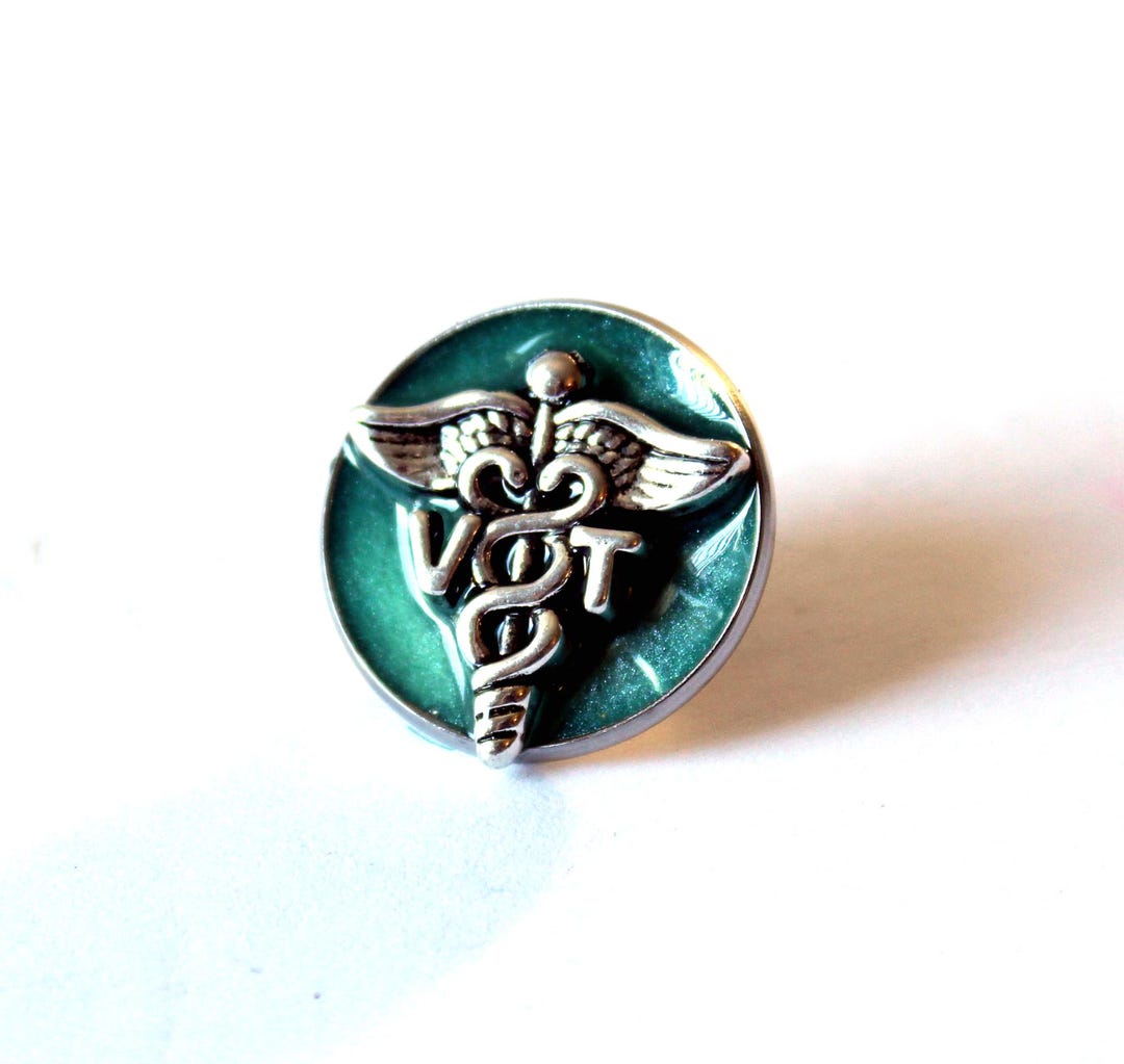 Veterinary Technician Pin, Green, Vet Tech Gift, Lapel Pin, Pinning ...