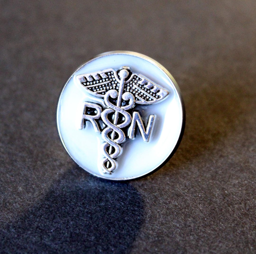 Registered Nurse Pin, White, RN Pinning Ceremony, White Coat Ceremony ...