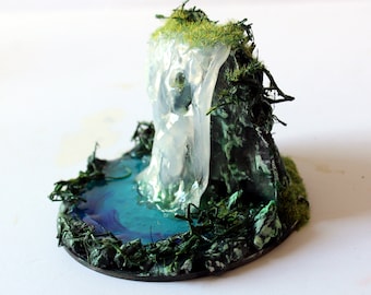 Lake With Waterfall Diorama Lake Water Feature Terrarium - Etsy