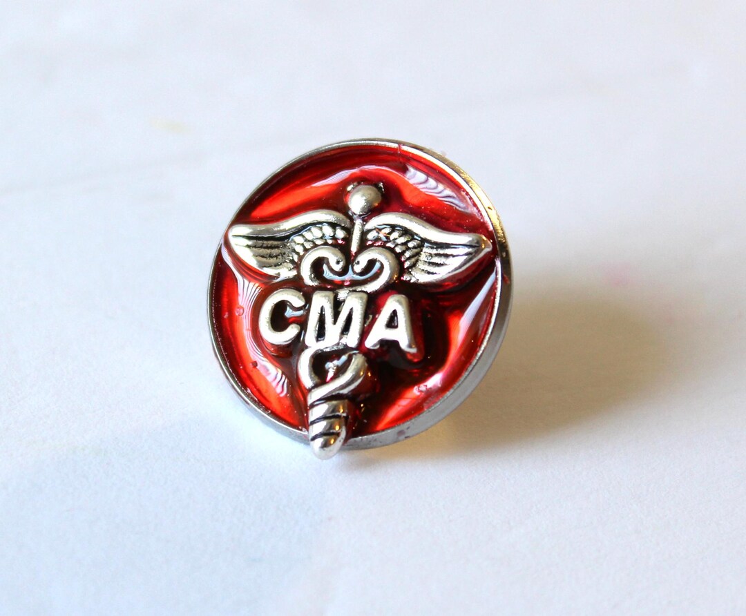 Certified Medical Assistant Pin, Red, CMA Pinning Ceremony, White Coat ...