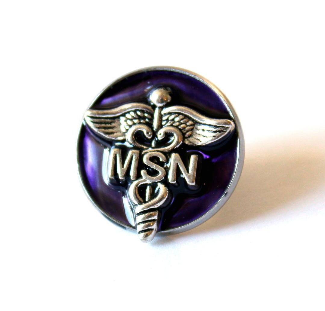 Master of Science Nursing Pin, Purple, MSN Pinning Ceremony, White Coat ...