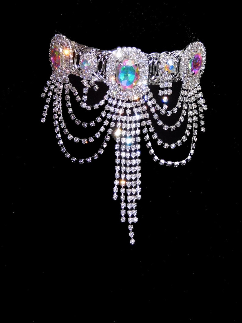 Silver AB Arm Bands Rhinestone Bridal Party Belly Dance Upper Arm - Etsy