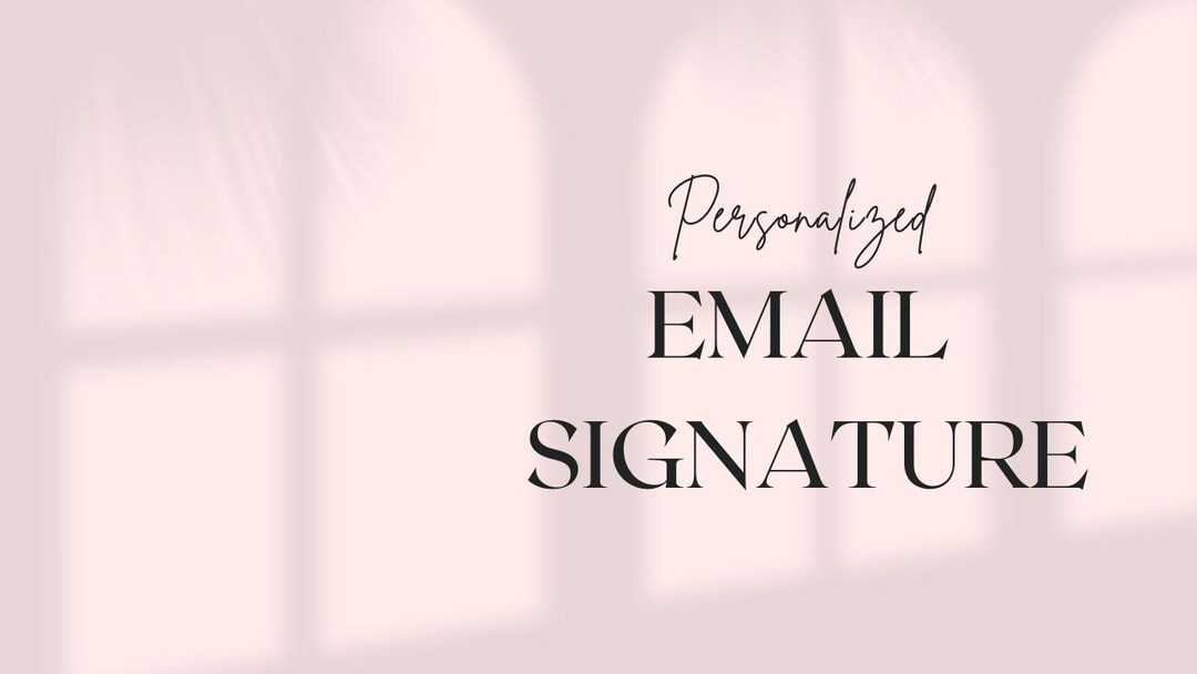 Personalized Email Signature - Etsy