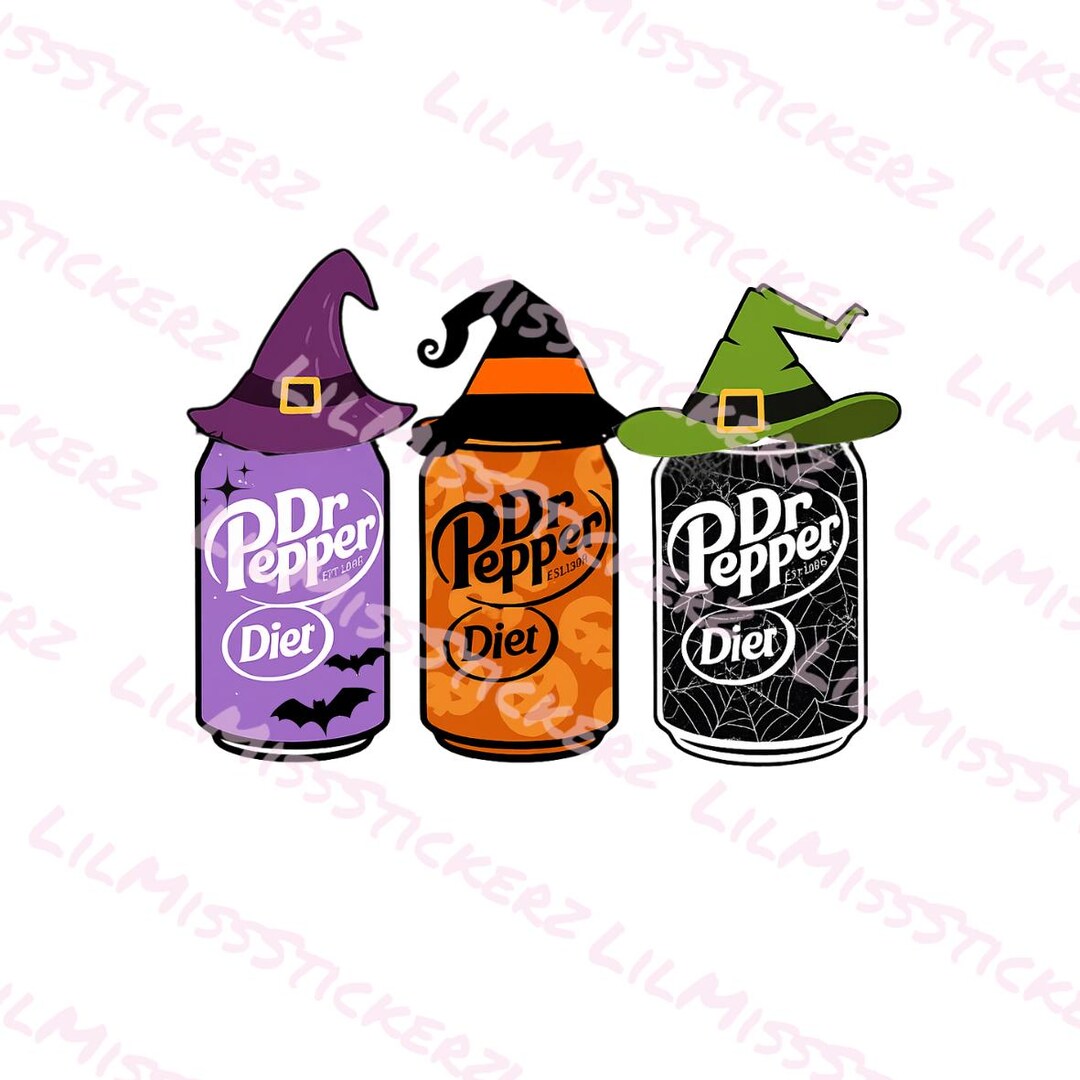 Diet Dr. Pepper Witch Hats PNG: Halloween Cricut Design (digital ...