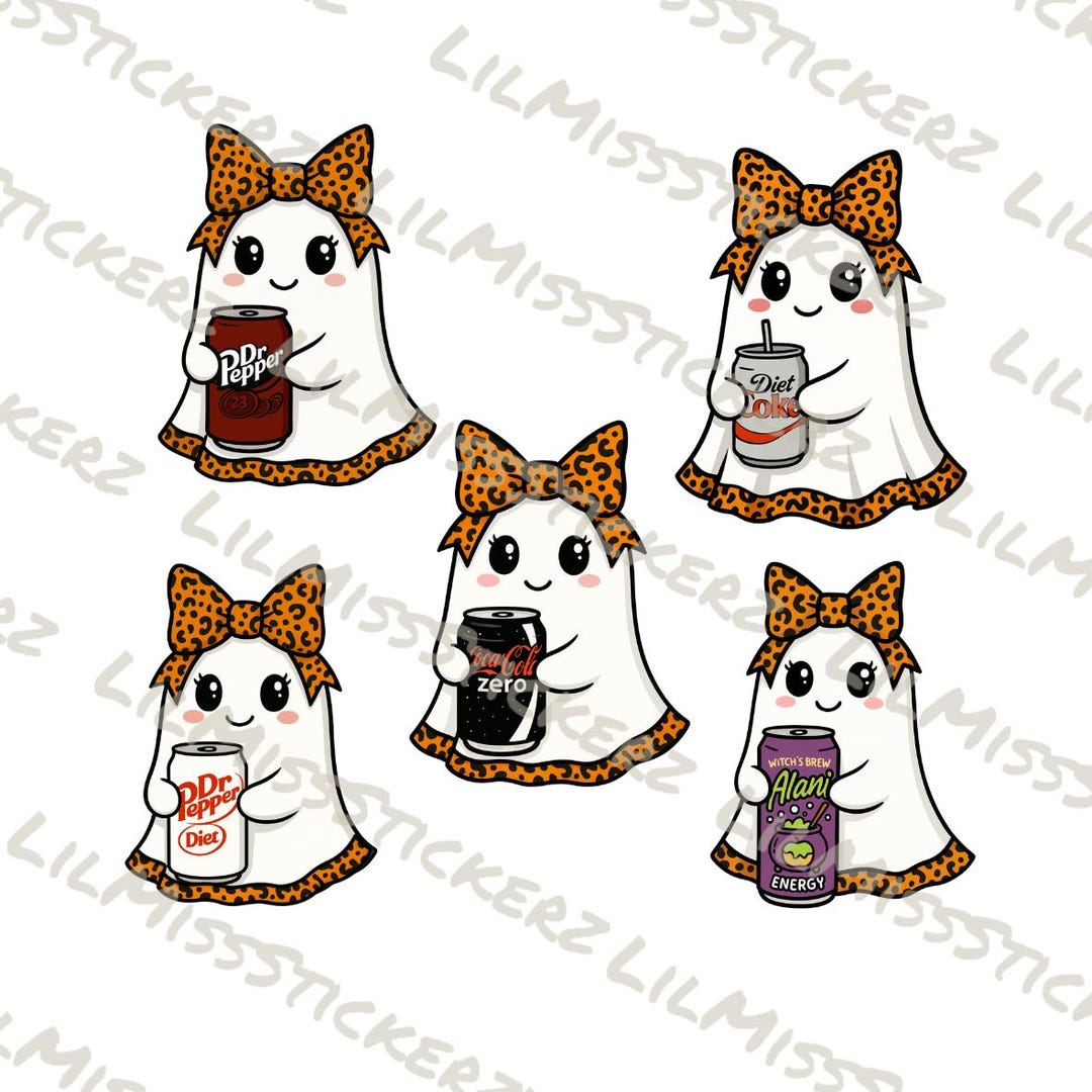 Girly Ghost Soda PNG Bundle: Cricut Stickers (digital Download) - Etsy
