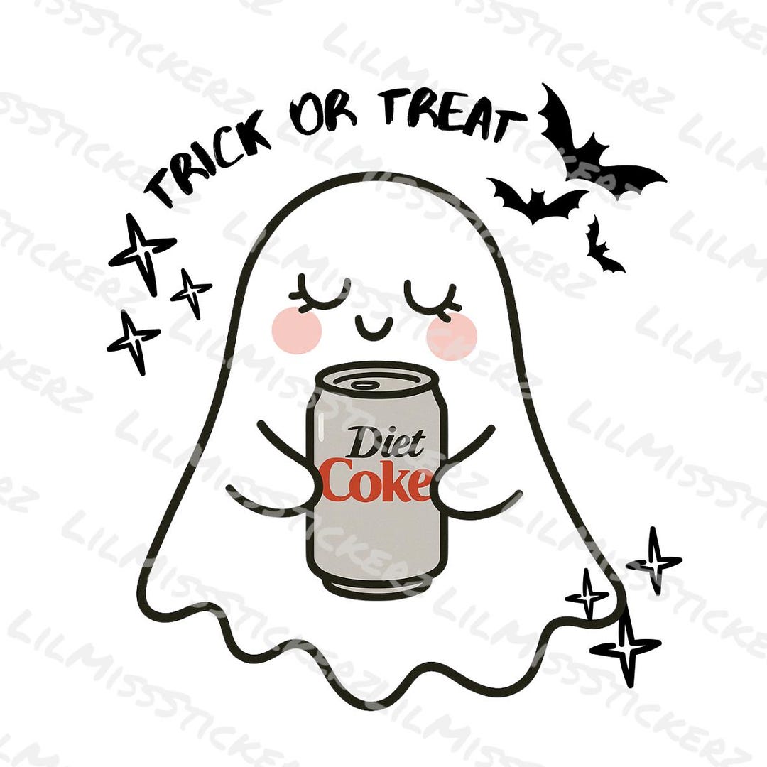 Diet Coke Ghost PNG: Spooky Season Cricut File (digital Download) - Etsy