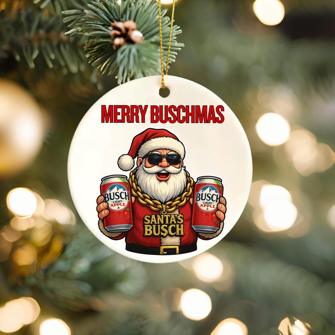 Busch Light Apple Santa Ornament, Merry Buschmas, Personalized Gift - Etsy