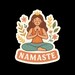 Namaste Yoga Girl Sticker PNG SVG – Transparent Background, Meditation ...