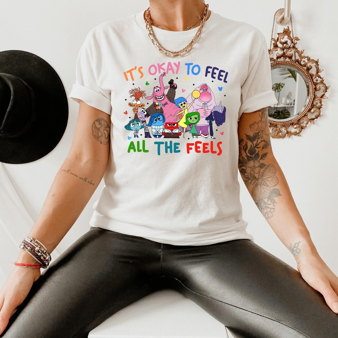 Positive Message T-shirt: It's Okay to Feel All the Feels - Etsy
