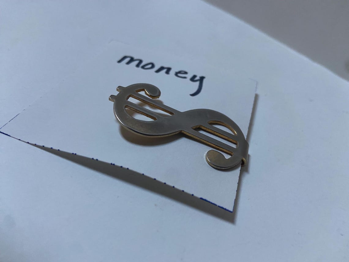 Money Clip Dollar Sign - Etsy