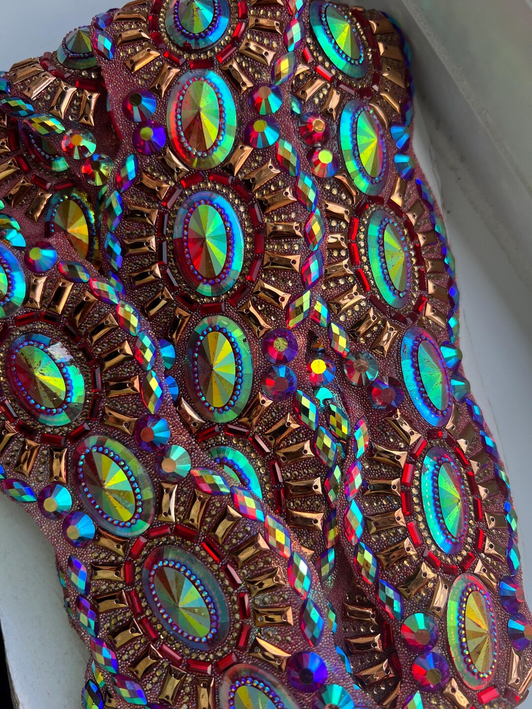 Large Red Rhinestone Trim - Etsy