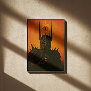 Sauron Poster, Lord of the Rings Wall Art, Dark Fantasy Print, Epic ...