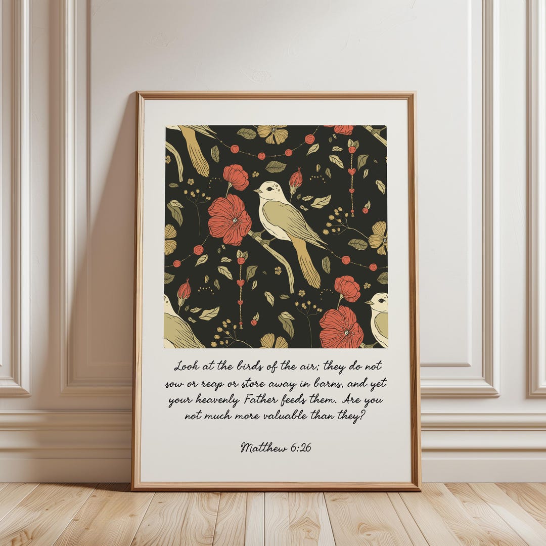 Look at the Birds Printable Christian Wall Art, Decor, Gift, Bird Art ...