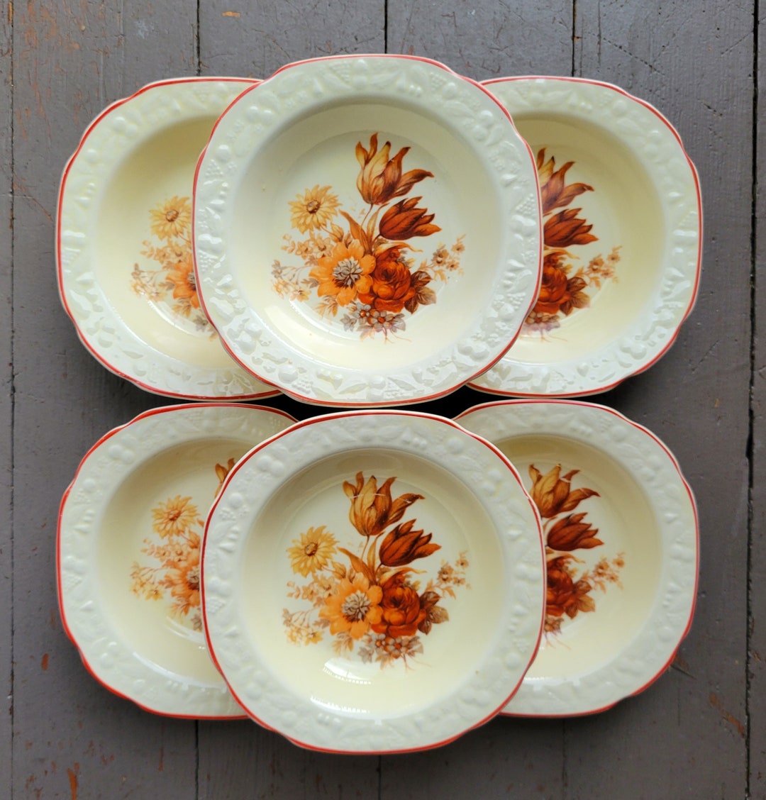 Crooksville Autumn Fruit Bowls - Etsy