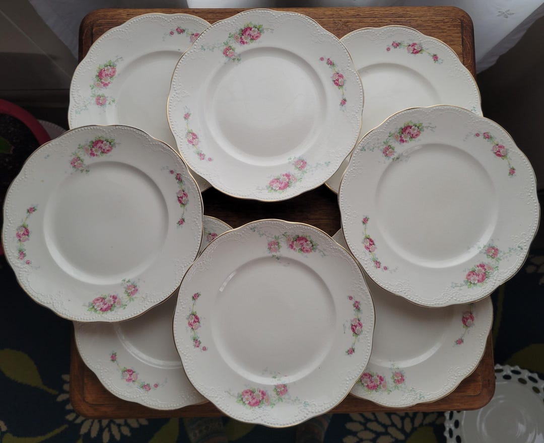 Antique Shabby Chic Knowles Taylor and Knowles Dessert Plates - Etsy