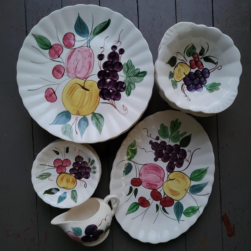 Blue Dishes - Etsy