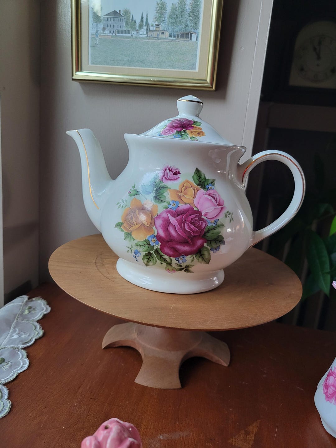 Vintage Windsor Floral Teapot - Etsy