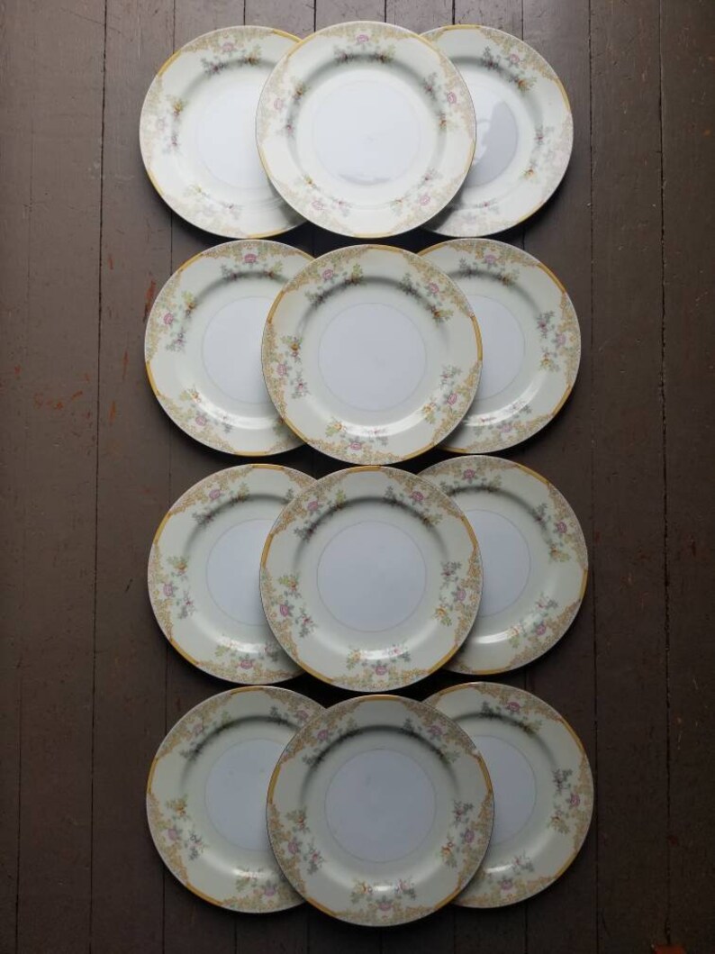 Antique Handpainted Dinner Plates - Etsy