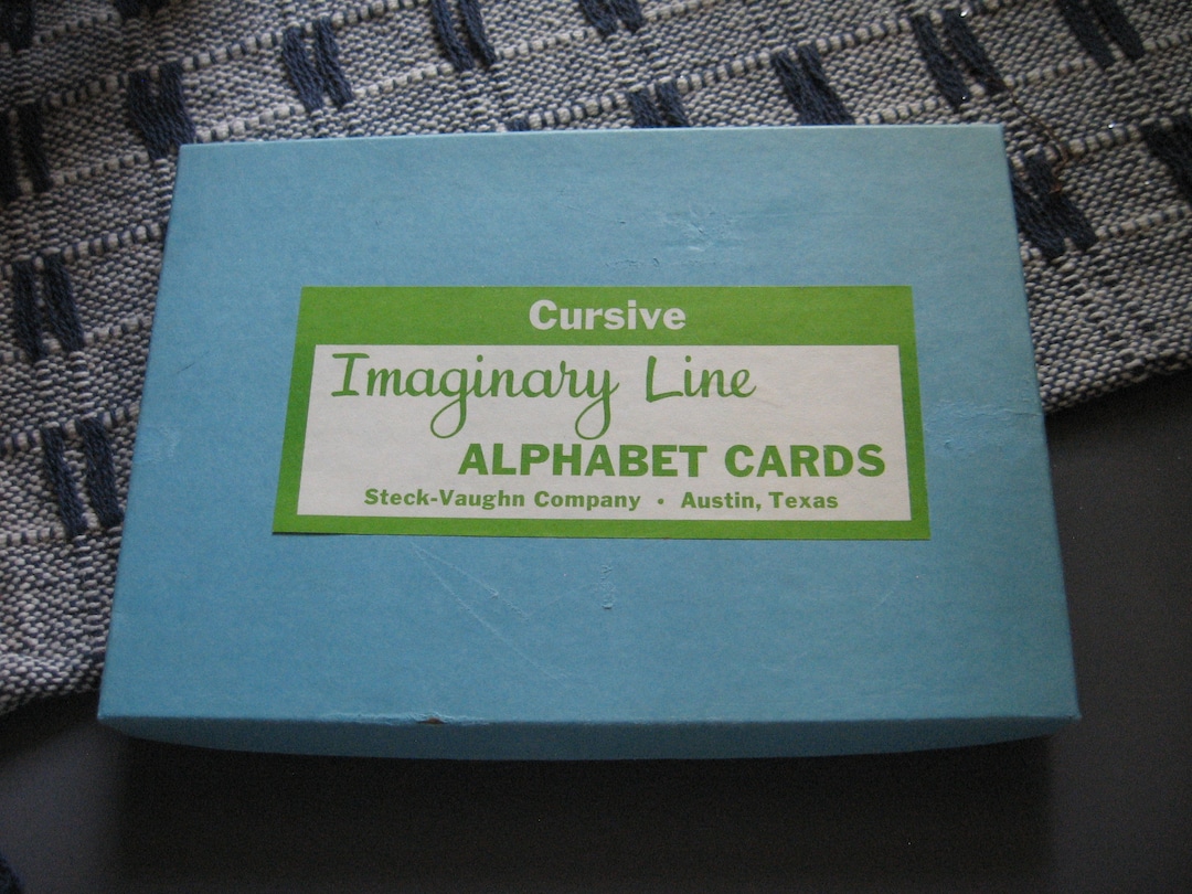 Imaginary Line Alphabet Cards CURSIVE Copyright 1954 Steck Vaughn Co 28 ...