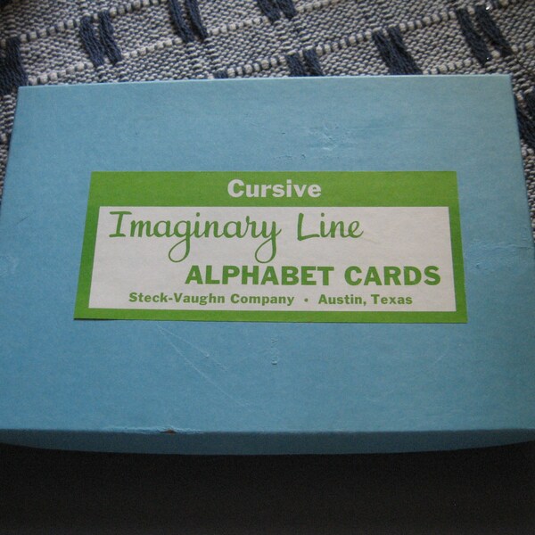 Vintage Cursive Alphabet Cards - Etsy
