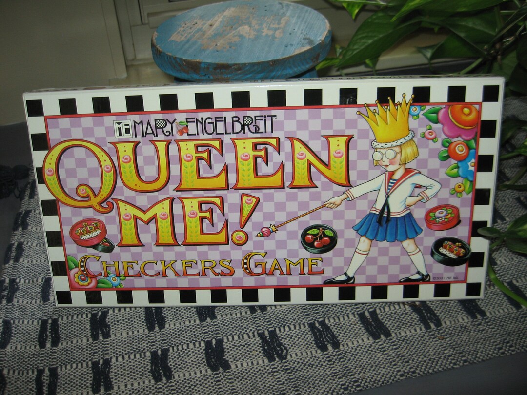 Mary Engelbreit CHECKERS GAME Queen Me 2001 Creative Imaginations Board ...