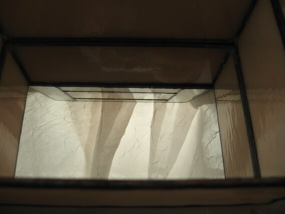 Pink-Stained Glass Raised Floral Design Mirror Inside… - Gem