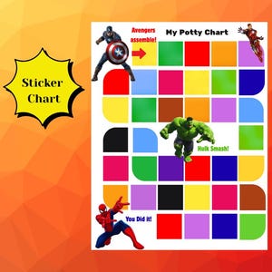avengers sticker chart