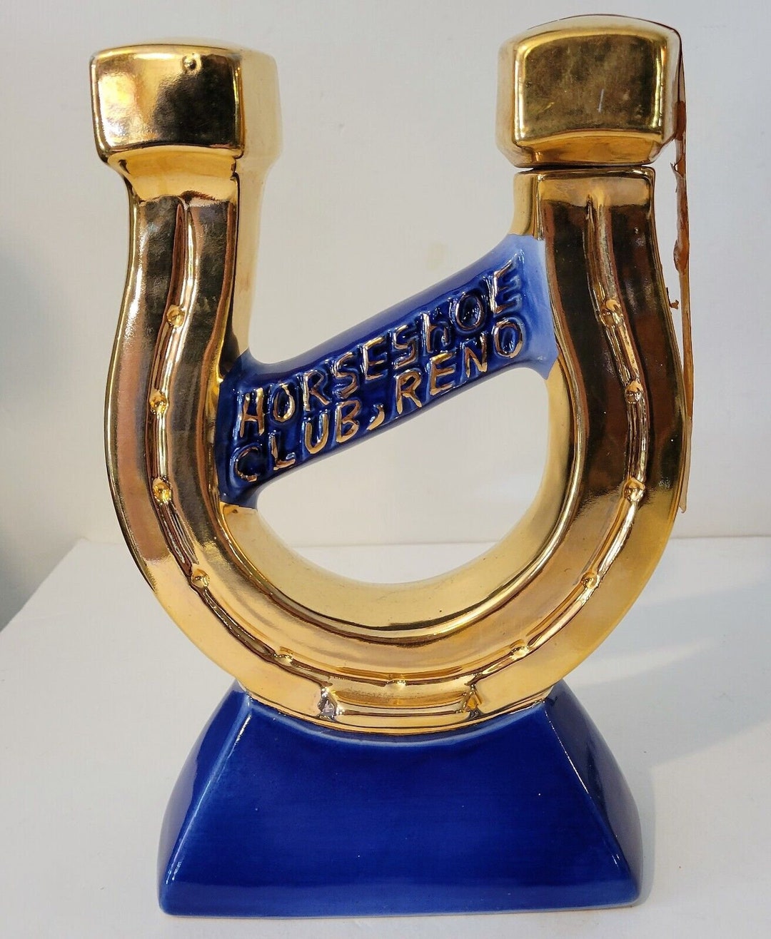 1970 Ezra Brooks Horseshoe Club Reno Decanter Heritage China - Empty 10 ...