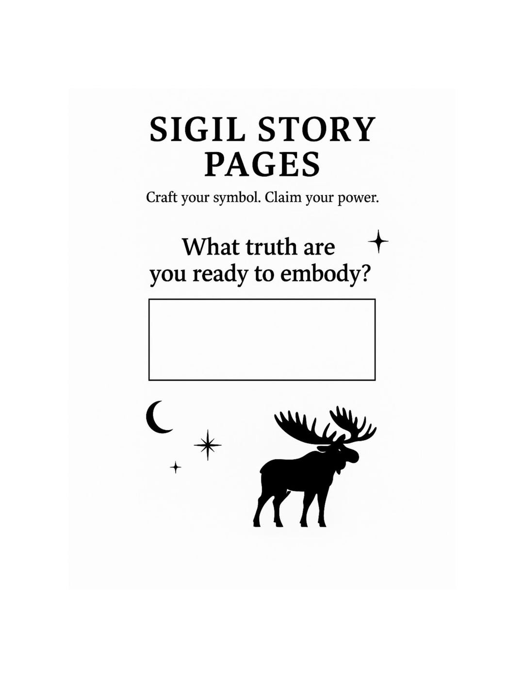 Sigil Story Pages - Printable PDF Worksheet for Turning Affirmations ...
