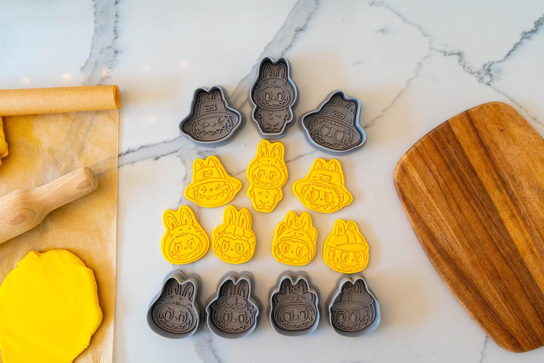 Labubu Cookie Cutters | 3D Printed Cartoon Character Cookie Cutter Set ...