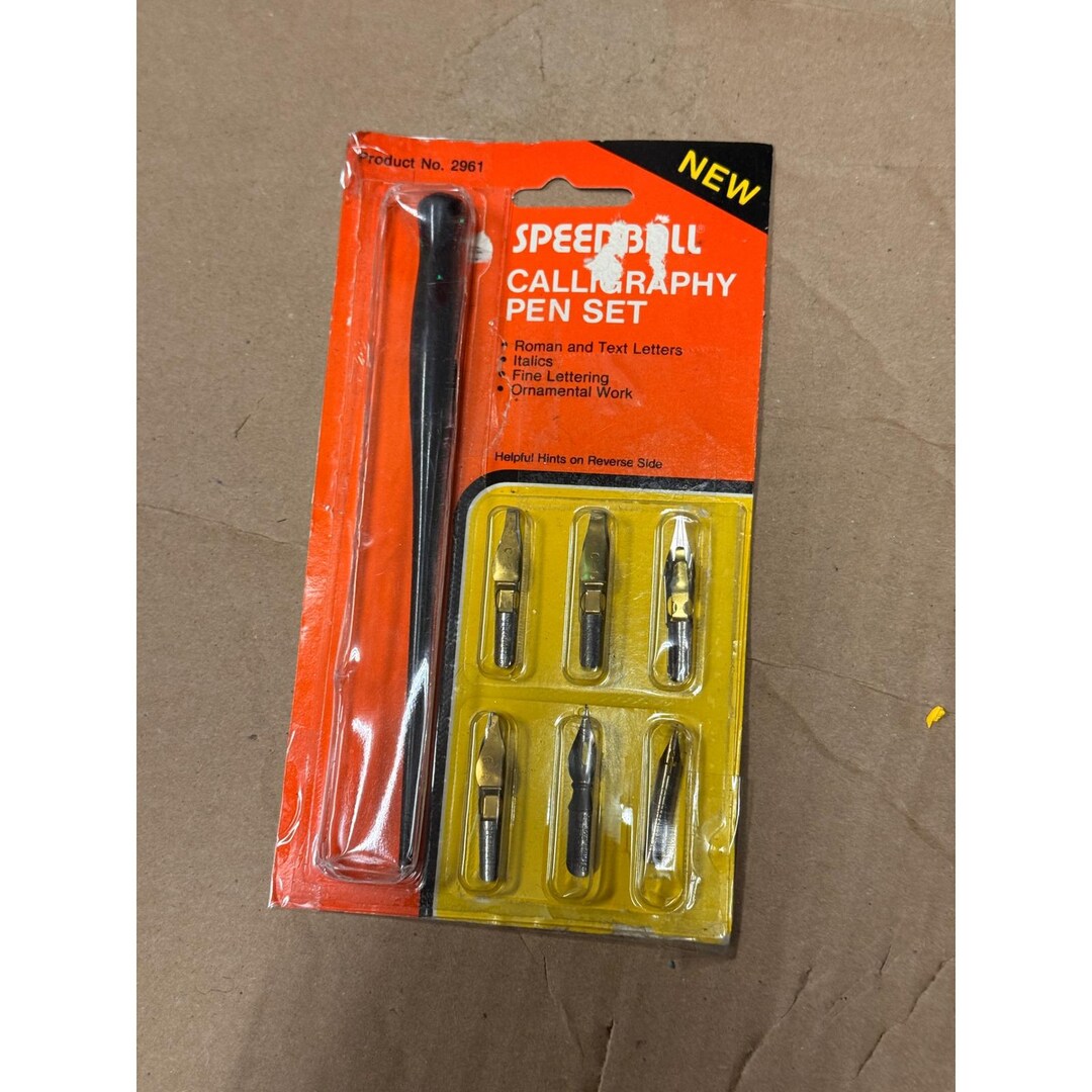 Speedball Calligraphy Pen Set Product No 2961 New With Nibs and Handle ...