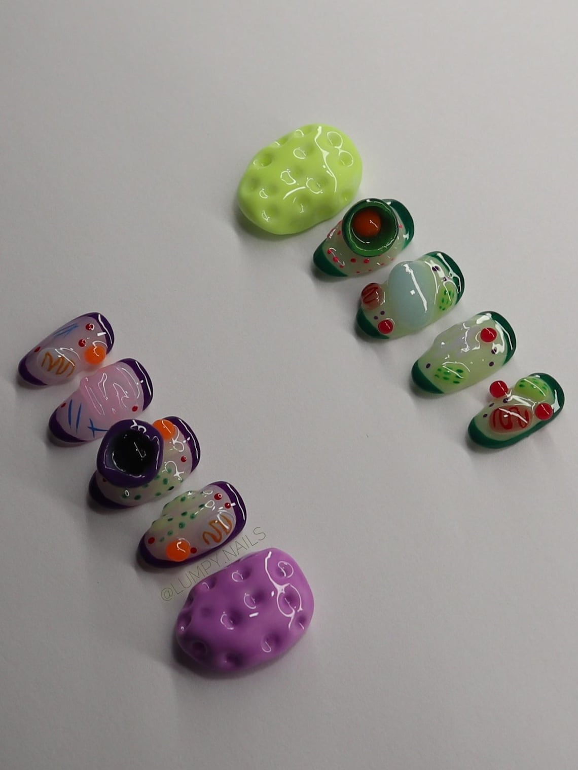 Biology Cell Handmade Press on Nails: Mitochondria Science STEM Girl ...