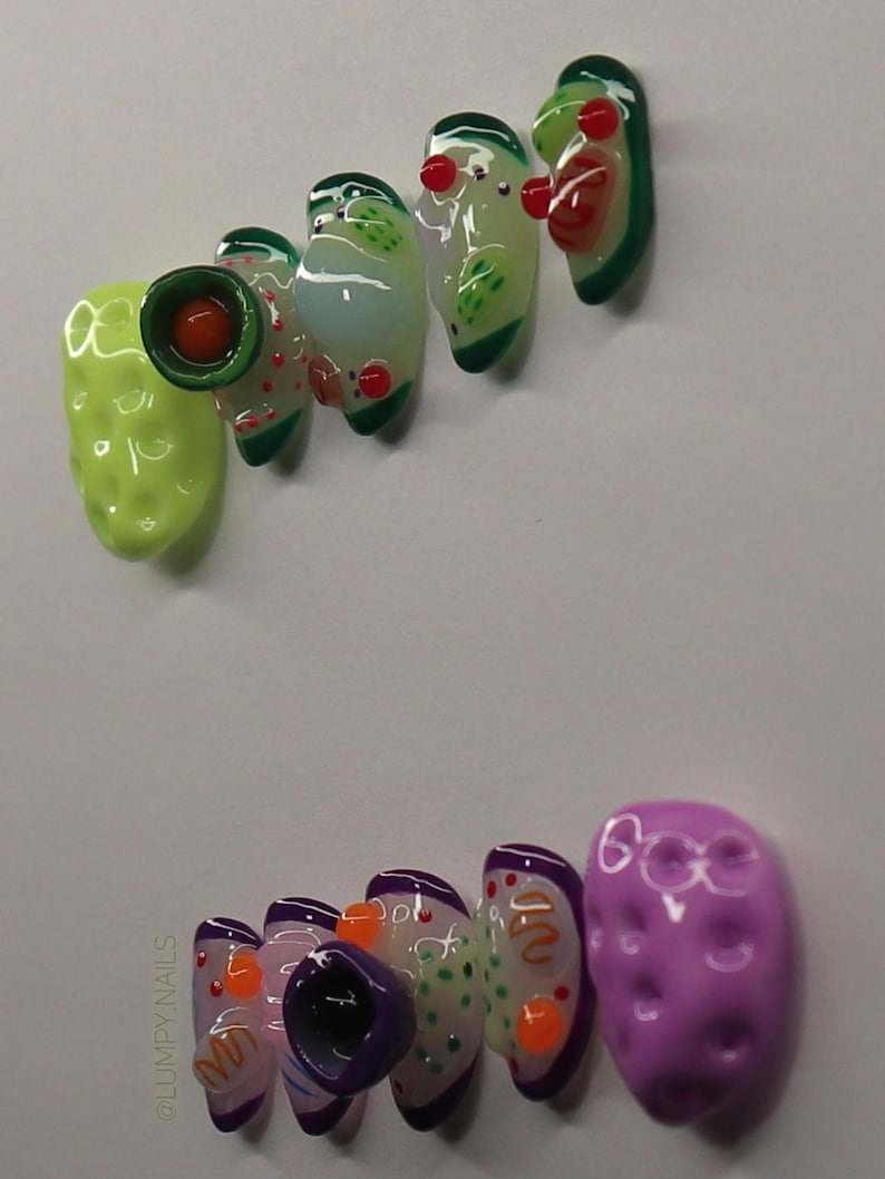 Biology Cell Handmade Press on Nails: Mitochondria Science STEM Girl ...