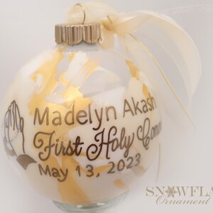 PERSONALIZED FIRST COMMUNION Glass Keepsake Ornament - Etsy