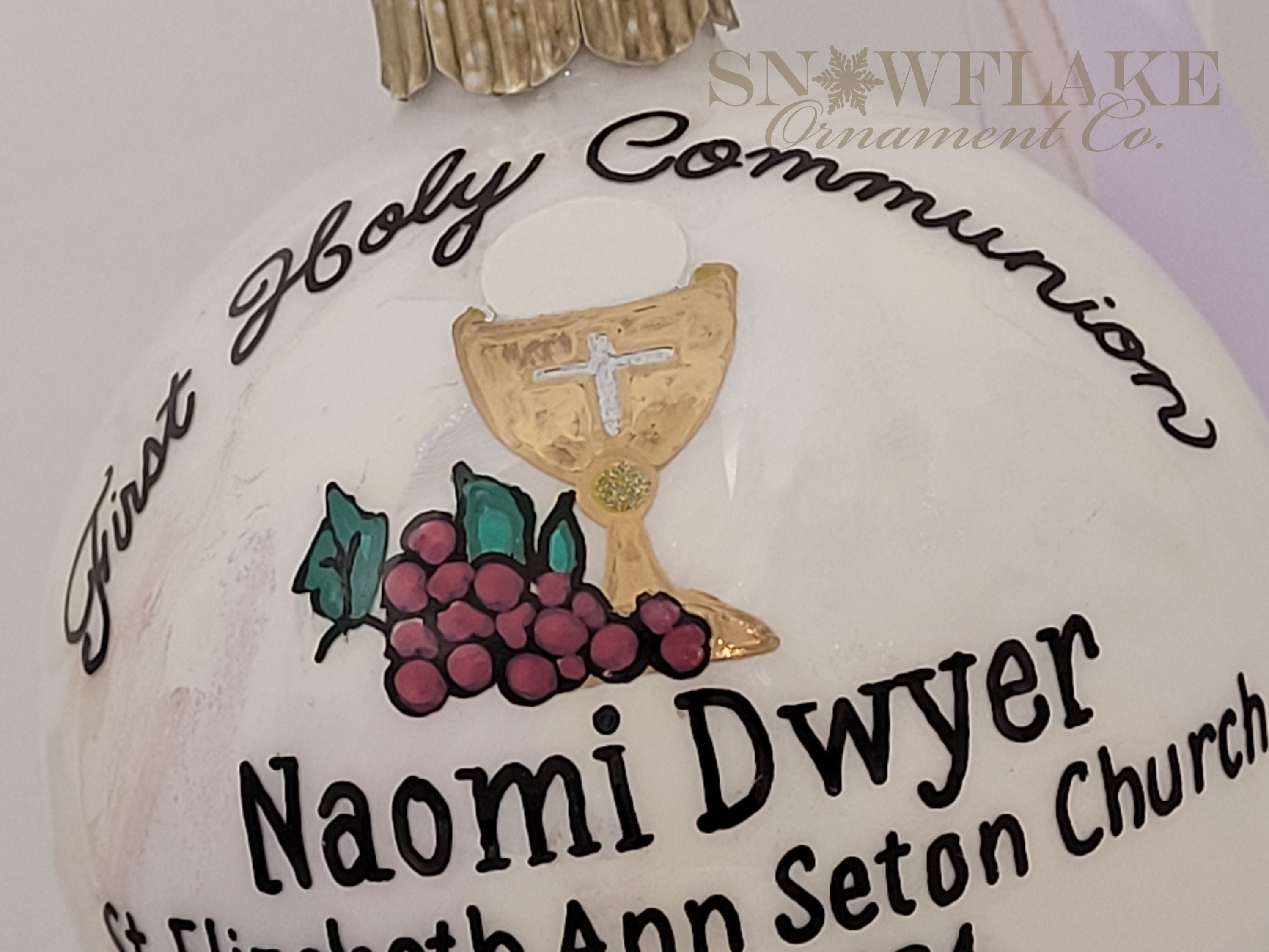 PERSONALIZED FIRST COMMUNION Glass Keepsake Ornament - Etsy