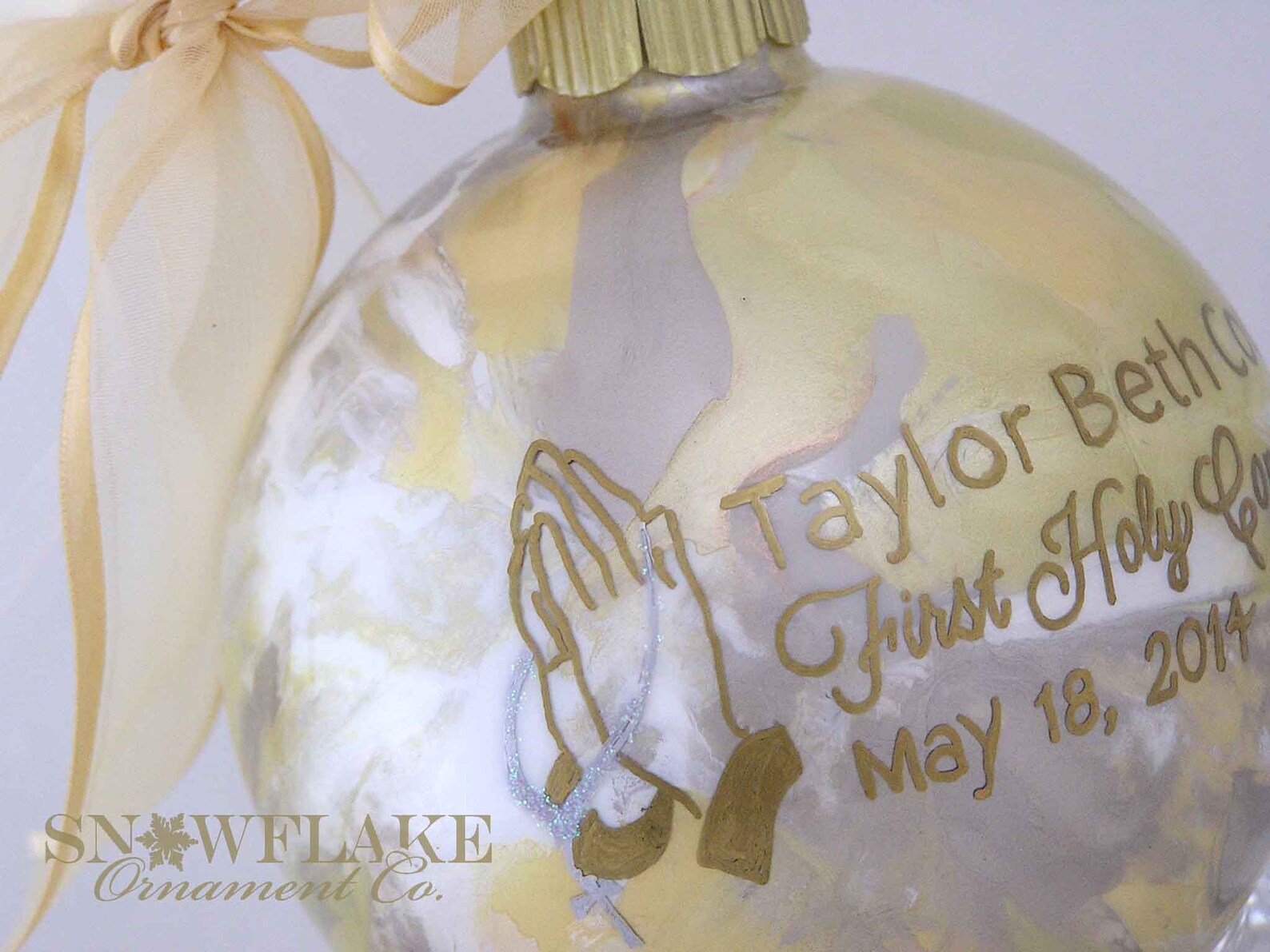 PERSONALIZED FIRST COMMUNION Glass Keepsake Ornament - Etsy