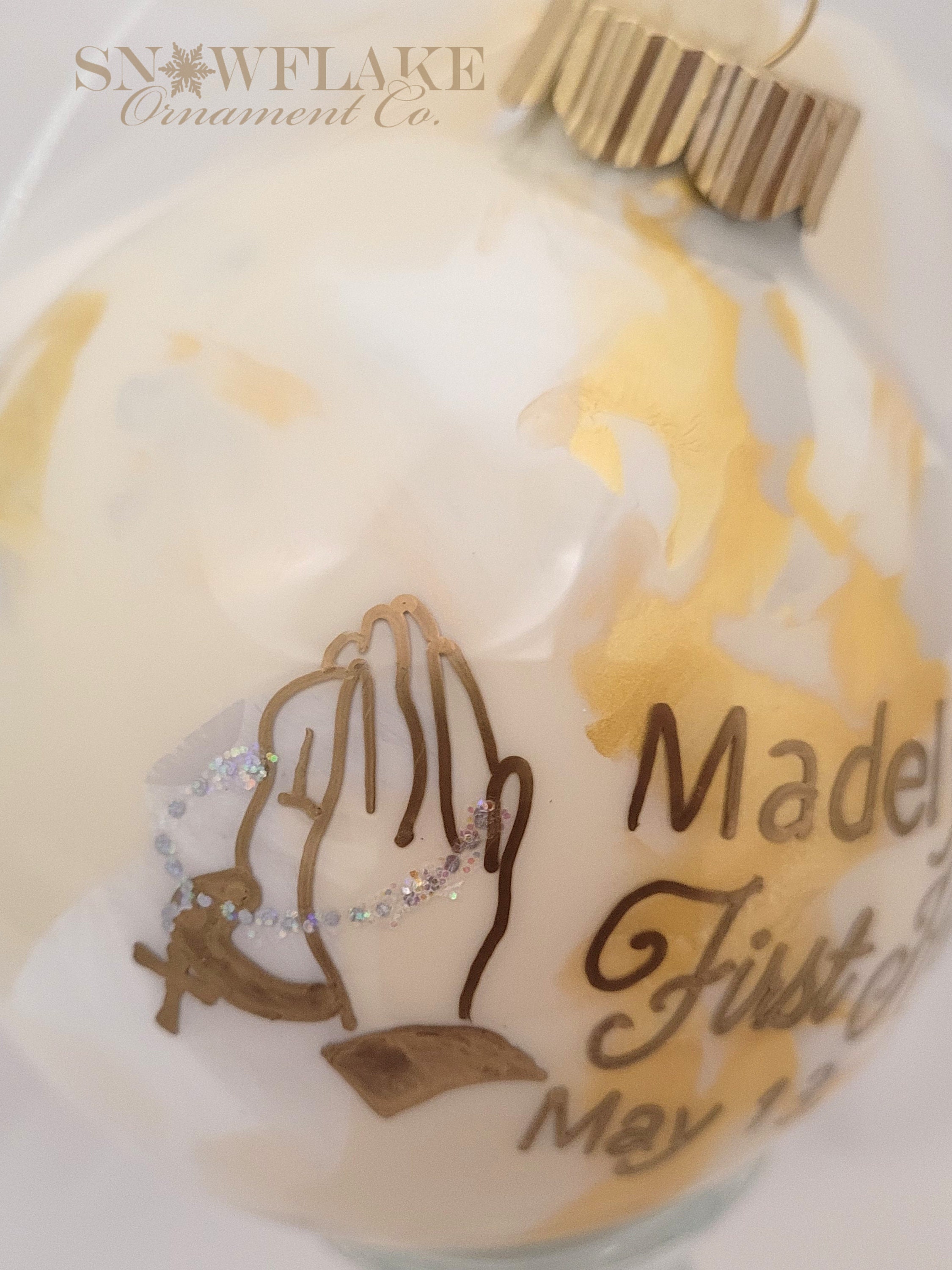 PERSONALIZED FIRST COMMUNION Glass Keepsake Ornament - Etsy