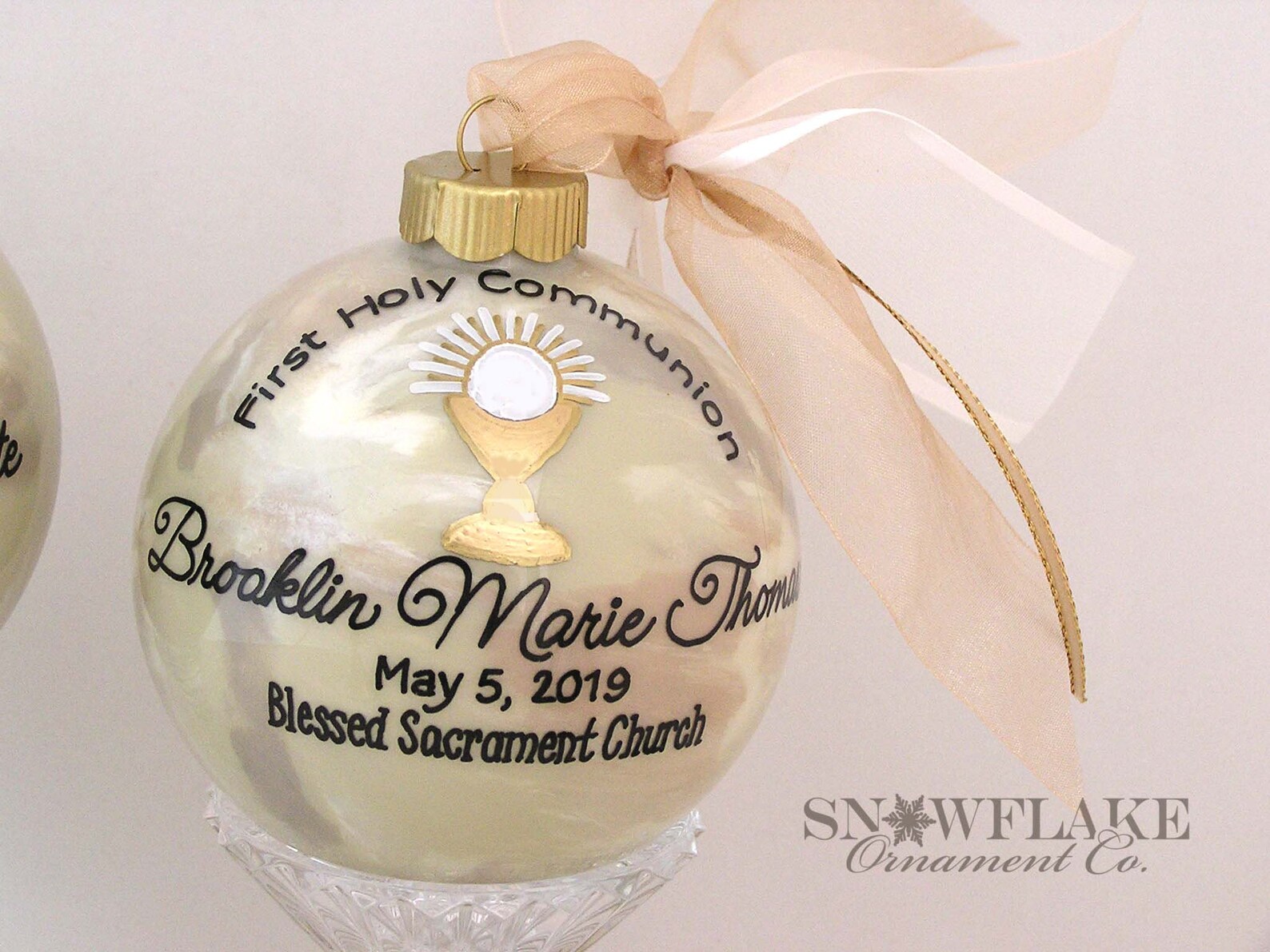 PERSONALIZED FIRST COMMUNION Glass Keepsake Ornament - Etsy UK