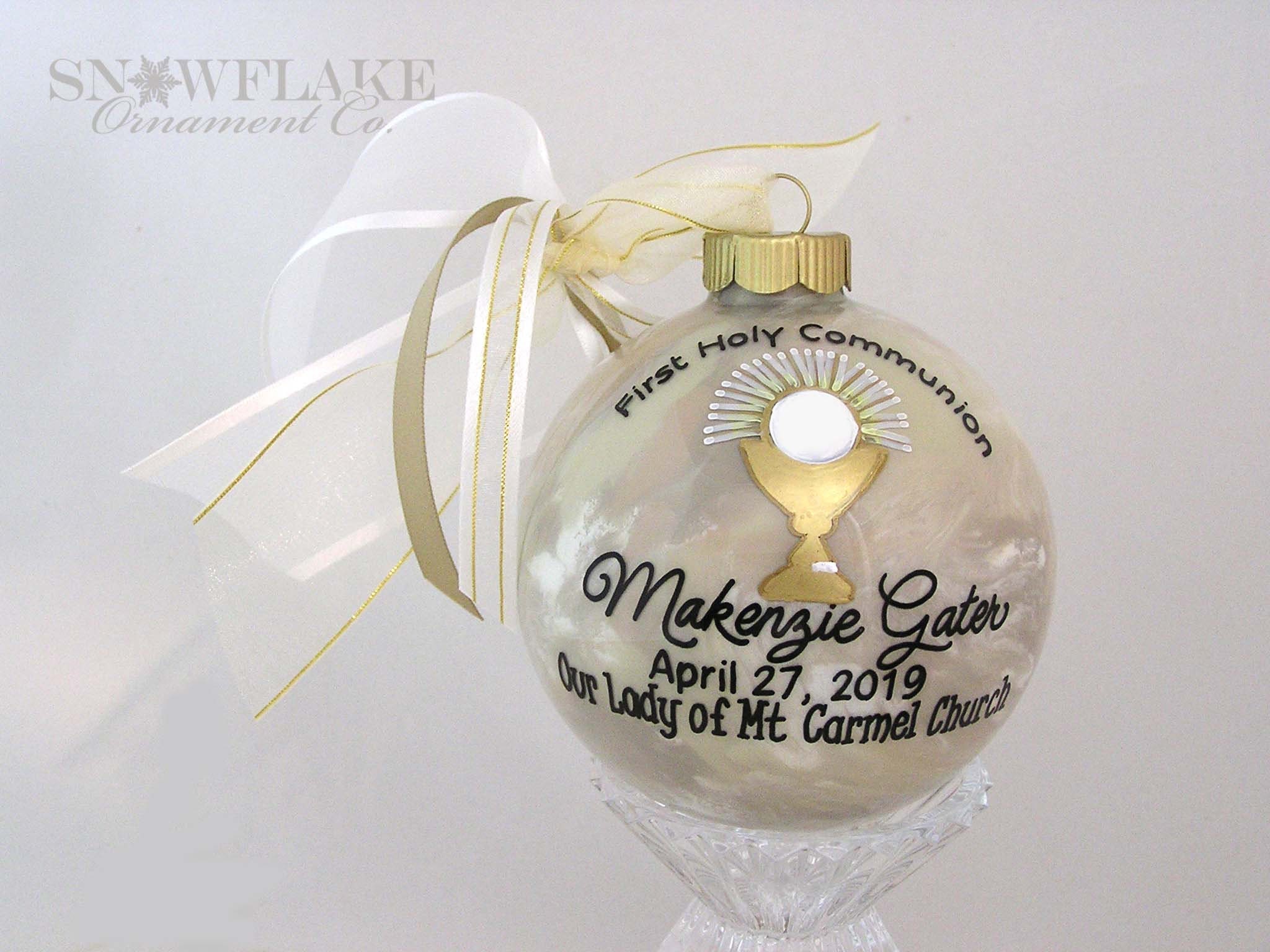 PERSONALIZED FIRST COMMUNION Glass Keepsake Ornament - Etsy UK