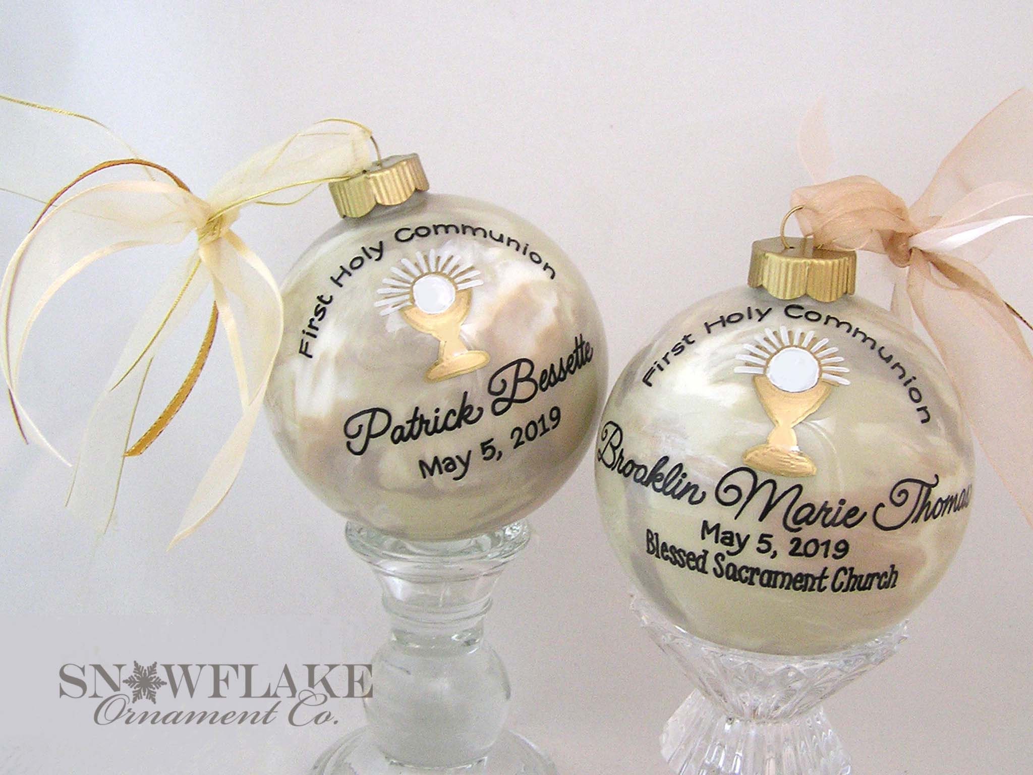 PERSONALIZED FIRST COMMUNION Glass Keepsake Ornament | Etsy