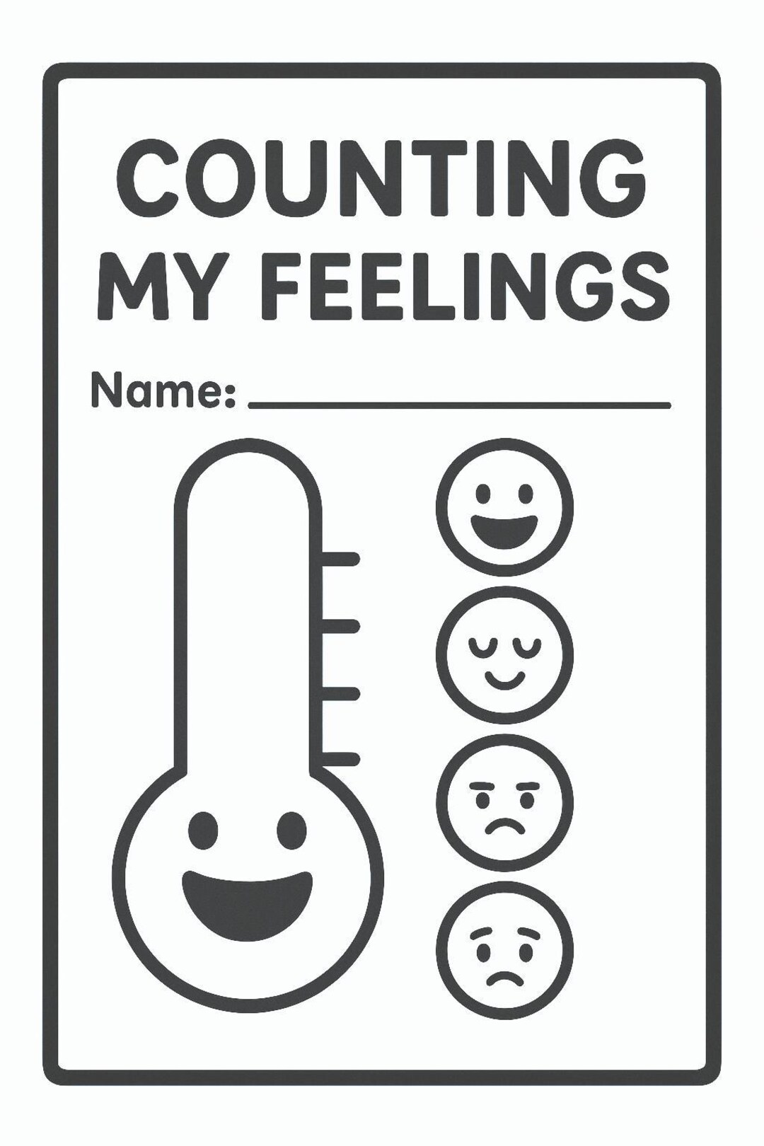 Emotion Coloring Book for Kids – Printable Feelings Activity, Social ...