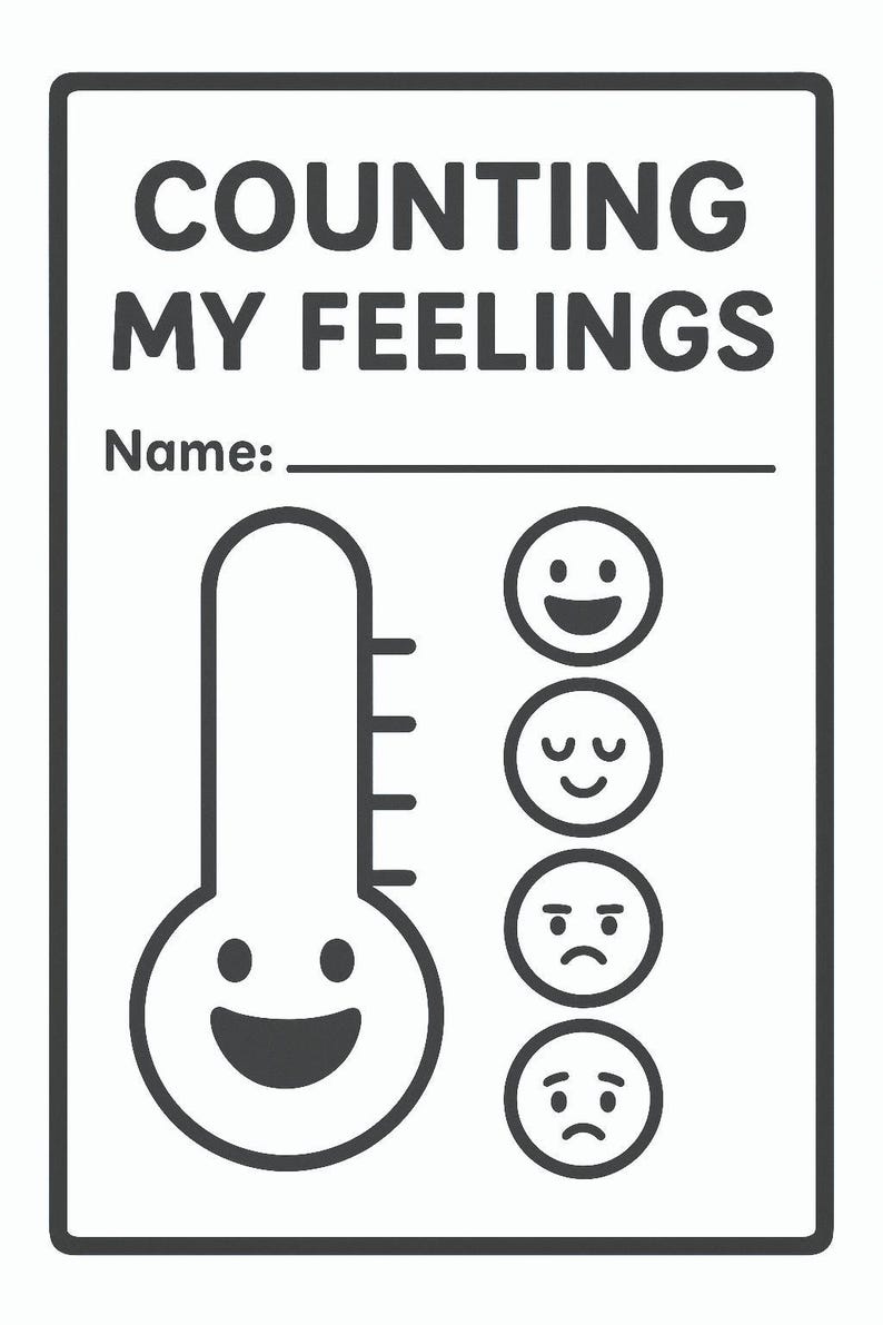 Emotion Coloring Book for Kids – Printable Feelings Activity, Social ...
